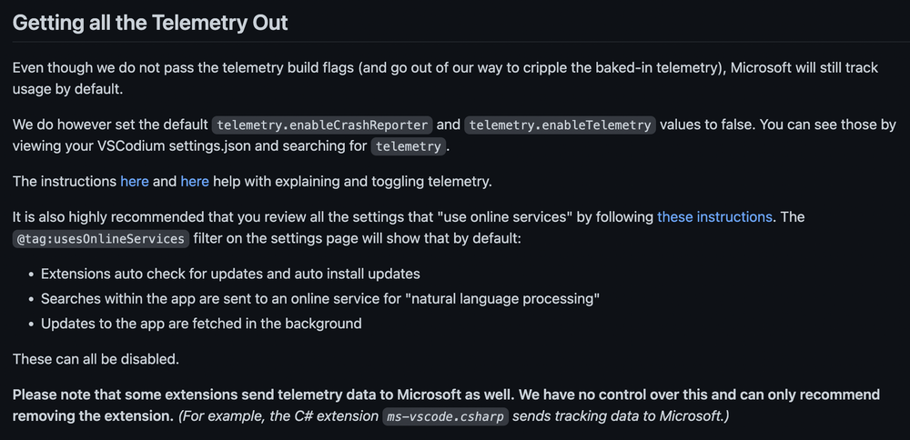 Visual Studio Code is designed to fracture