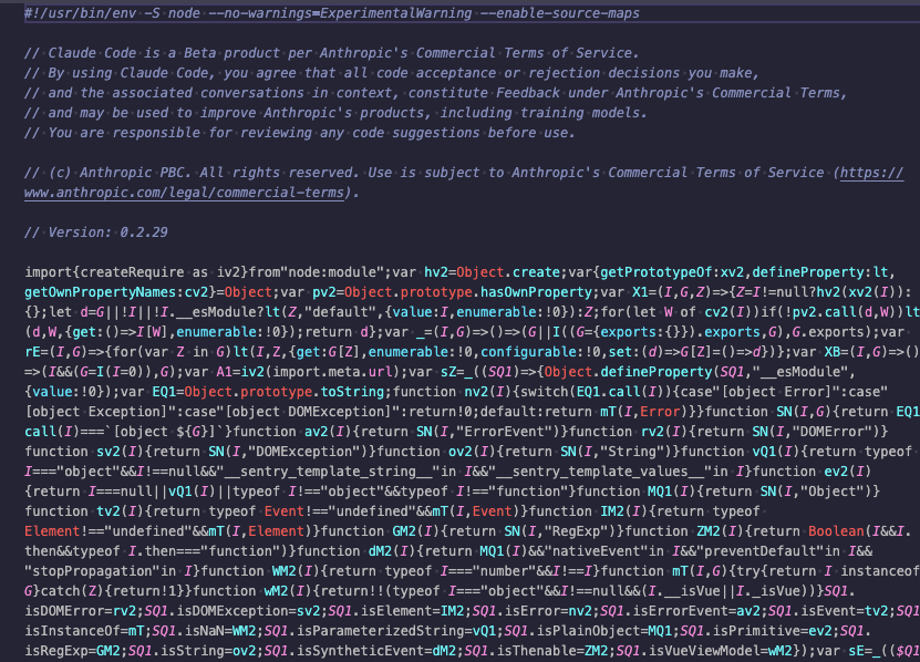 Yes, Claude Code can decompile itself. Here's the source code.